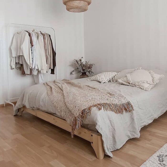 Elan Bed Frame From Karup Design in Solid Pine | Japandi ♻